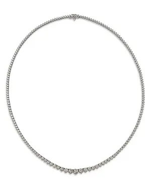 Bloomingdale'S Diamond Graduated Tennis Necklace, 10.10 Tcw - White