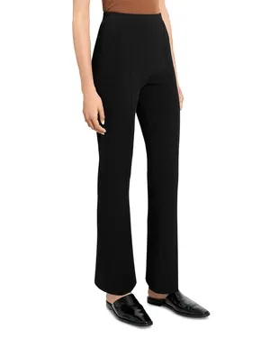 Theory Kick Flare Compact Crepe Trousers - Black