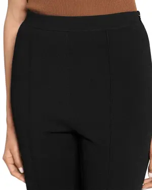 Theory Kick Flare Compact Crepe Trousers - Black