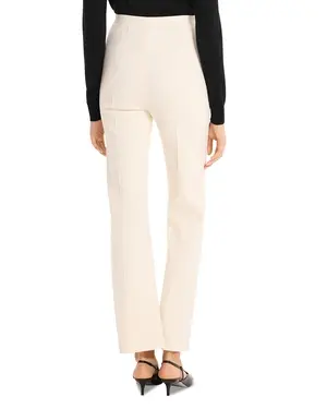 Theory Kick Flare Compact Crepe Trousers - Ivory