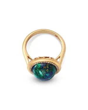 Bloomingdale'S Azurite And Diamond Ring