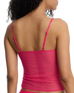 SKARLETT BLUE Heart Breaker Sheer Cami - Neon Fuschia