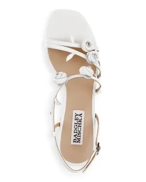 Badgley Mischka Orsola Strappy Sandals - White Leather