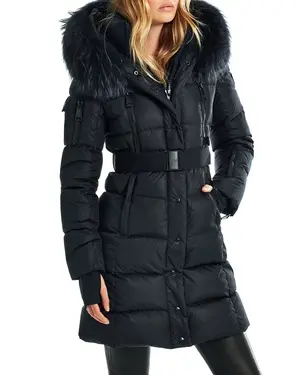 Sam. Infinity Down Coat With Shearling Trimmed Hood