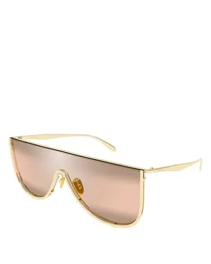 Alaïa Mask Sunglasses, 99mm - Gold