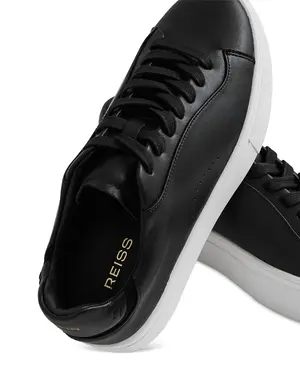 REISS Francesca Low Top Sneaker - Black