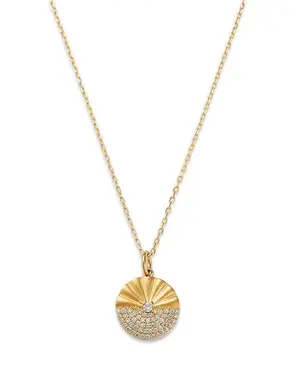 Bloomingdale'S Diamond Disc Pendant Necklace - Gold