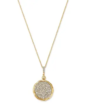 Bloomingdale'S Diamond Disc Pendant Necklace - Gold
