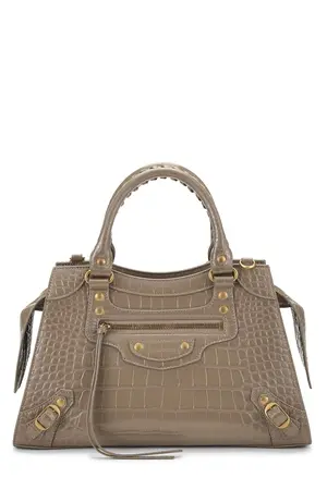 Balenciaga Embossed Neo Classic Shoulder Bag - Grey