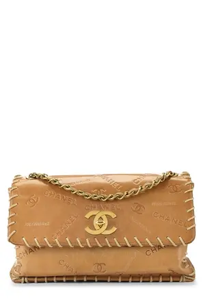 Chanel Debossed Calfskin Half Flap