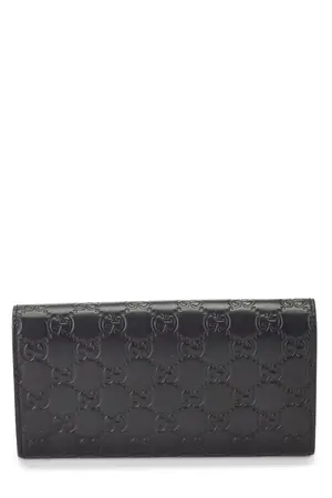 Gucci Ssima Continental Bow Wallet - Black