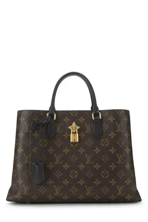 LOUIS VUITTON Monogram Canvas Flower Tote - Black
