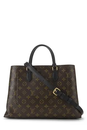 LOUIS VUITTON Monogram Canvas Flower Tote - Black