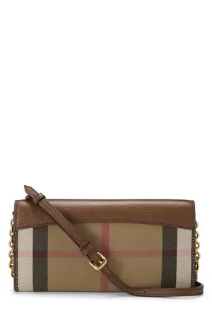 Burberry Haymarket Check Henley Wallet On Chain