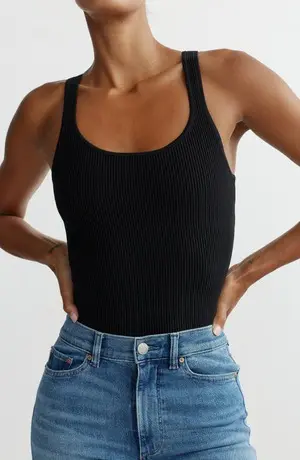 DL1961 Scoop Neck Rib Tank