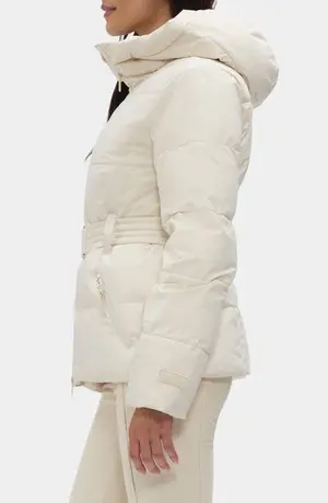 HALFDAYS Hedy Ski Puffer Jacket - Oatmilk