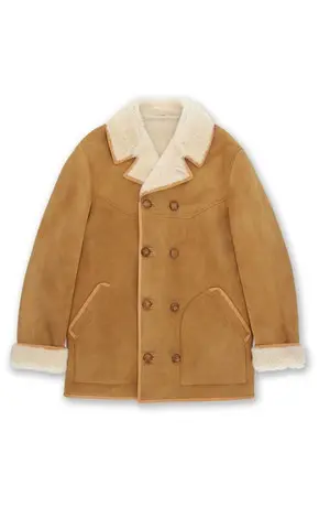 FORTELA Lemans Double-breasted Shearling Coat