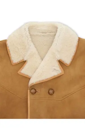FORTELA Lemans Double-breasted Shearling Coat