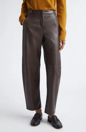 Max Mara Sospiro Faux Leather Cropped Pants