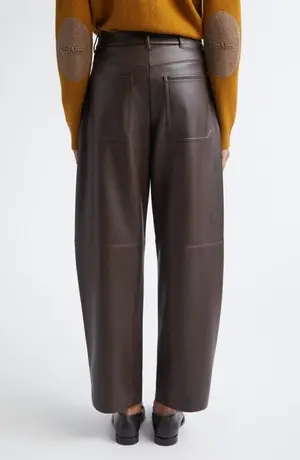 Max Mara Sospiro Faux Leather Cropped Pants