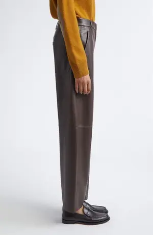 Max Mara Sospiro Faux Leather Cropped Pants