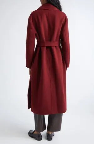Max Mara Luna Virgin Wool Wrap Coat - Raspberry