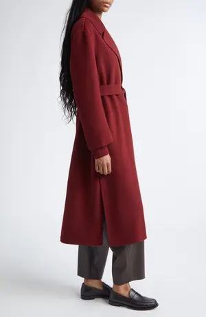 Max Mara Luna Virgin Wool Wrap Coat - Raspberry