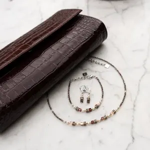 COEUR DE LION Sparkling Princess Necklace - Mocha Mousse