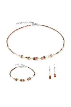 COEUR DE LION Sparkling Princess Necklace - Mocha Mousse