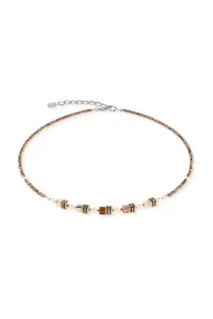 COEUR DE LION Sparkling Princess Necklace - Mocha Mousse