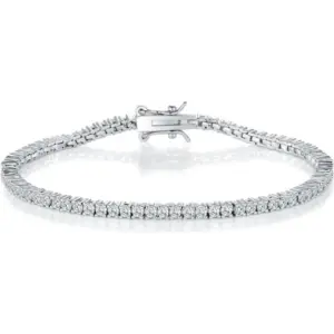 SPERO LONDON Sterling 2mm Tennis Bracelet - Silver