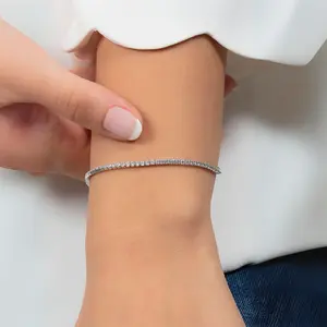 SPERO LONDON Sterling 2mm Tennis Bracelet