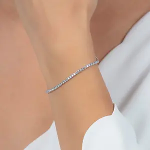 SPERO LONDON Sterling 2mm Tennis Bracelet