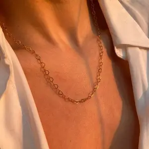 SPERO LONDON Love Heart Sterling Chain Necklace - Gold
