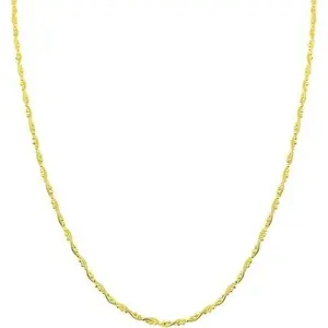SPERO LONDON Twisted Bead Sterling Chain Necklace - Gold