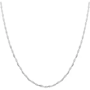 SPERO LONDON Twisted Bead Sterling Chain Necklace - Silver
