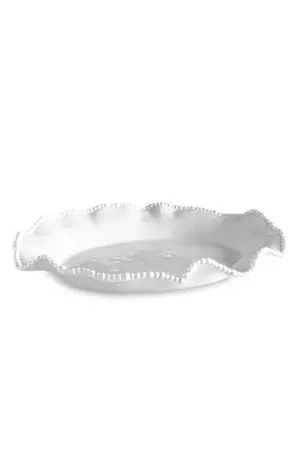 BEATRIZ BALL COLLECTION Vida Alegria Oval Platter - White