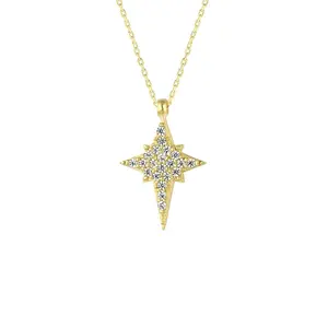 SPERO LONDON Northern Star Polaris Sterling Necklace - Gold