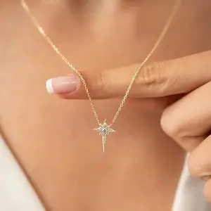 SPERO LONDON Northern Star Polaris Sterling Necklace - Silver
