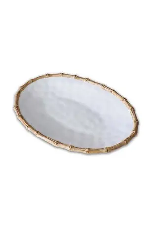 BEATRIZ BALL COLLECTION Vida Cane Oval Platter - White