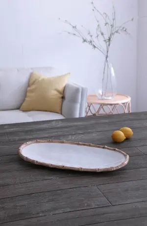 BEATRIZ BALL COLLECTION Vida Cane Oval Platter