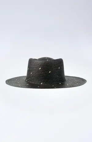 HEADS OF STATE HAT CO. Boater Straw Hat - Black
