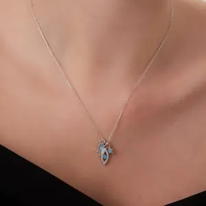 SPERO LONDON Hamsa Evil Eye Star Turquoise Sterling Necklace
