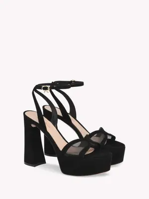 GIANVITO ROSSI Suede Platform Heel