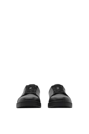 Burberry Embossed Check Leather Set Sneakers - Black