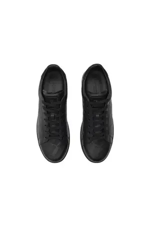 Burberry Embossed Check Leather Set Sneakers - Black