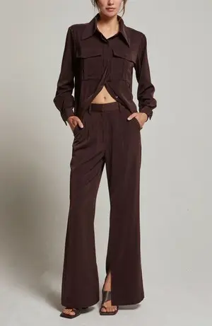 CRESCENT Silky Wide-leg Trousers