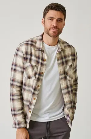 LEISURE LAB Wolf Flannel Button Up