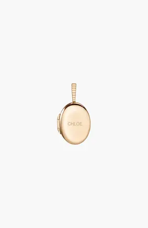 AURATE Solid Gold Locket Pendant - Yellow Gold