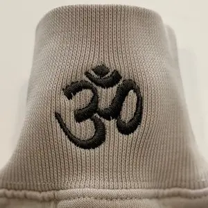 CONSCIOUS INK Om Namaste Embroidered Crewneck Sweatshirt - Faded Bone
